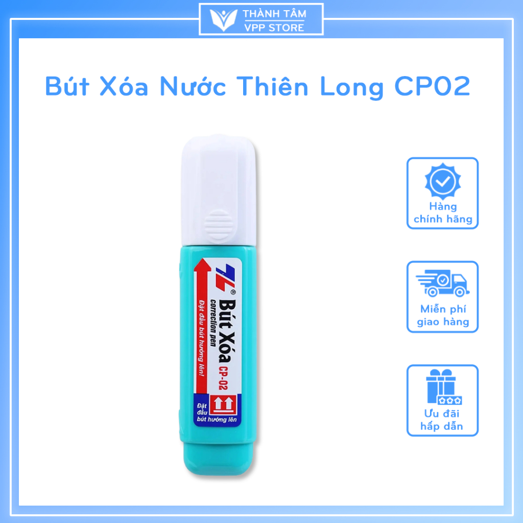 Bút Xóa Nước Thiên Long CP02 - Bút Xóa VPP Thành Tâm Mực Nhanh Khổ Che ...