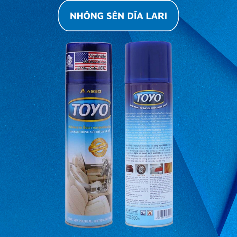 Chai dưỡng nhựa nhám, phục hồi nhựa nhám TOYO, xịt bóng da cao cấp dùng ...