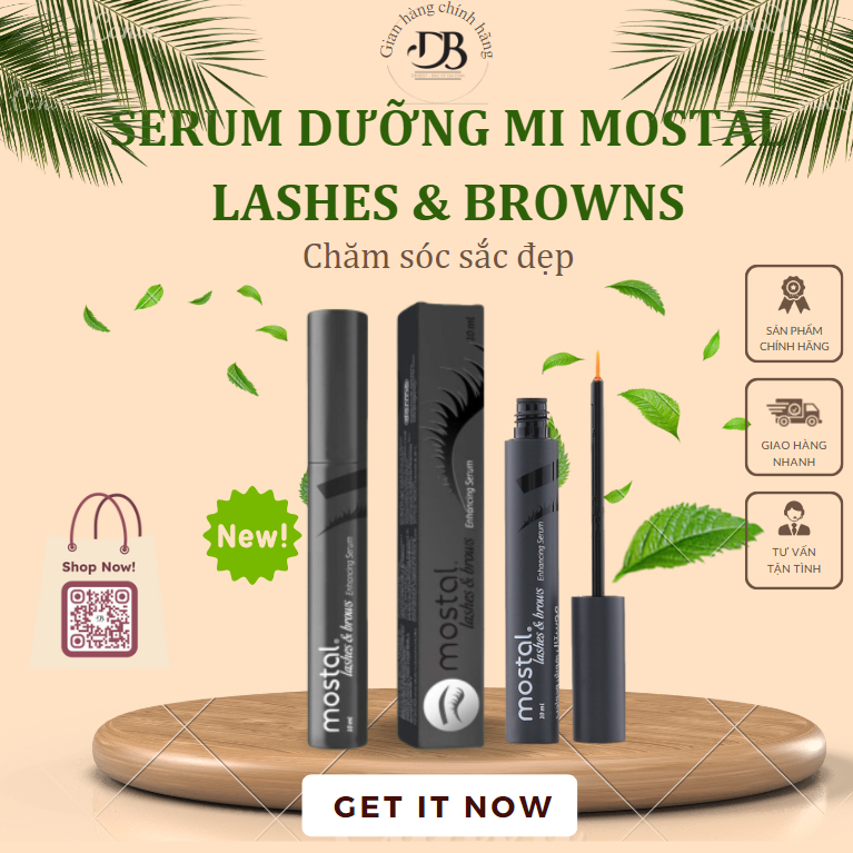 Serum dưỡng mi, kích mi mọc dày Mostal Lashes & Browns | Shopee Việt Nam