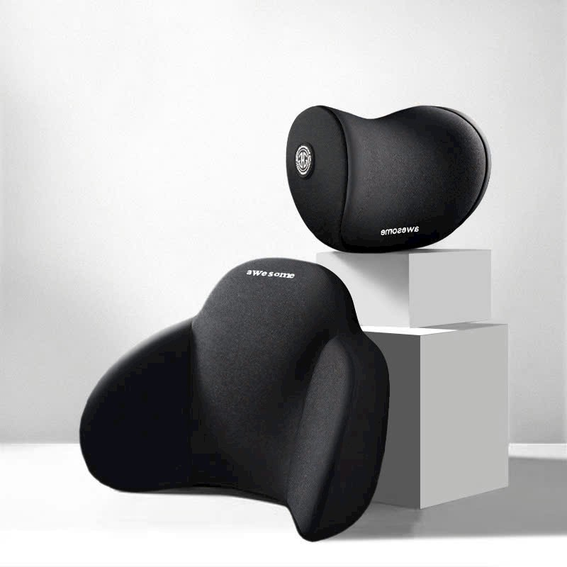 Combo gối tựa đầu tựa lưng ô tô cao su non, chống đau mỏi tạo sự thoải ...