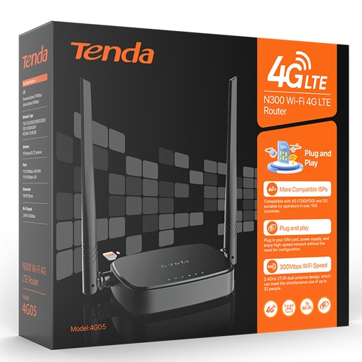 Bộ phát wifi 4G Tenda 4G05 N300 -Có Anten (300Mbps, 2 Port) | Shopee ...