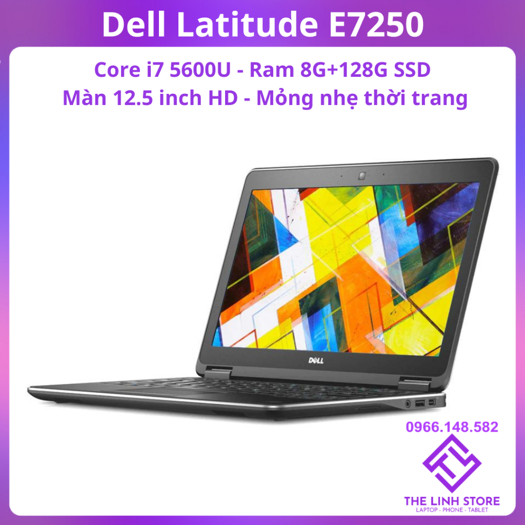 Laptop Dell Latitude E7250 màn 12.5 - Core i7 5600u ram 8G 256G SSD ...