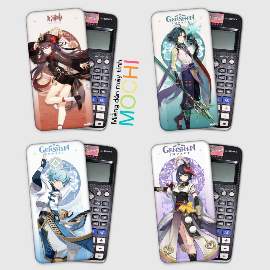Miếng decal genshin dán cái loại máy tính (casio fx-570 / fx-570 ii ...