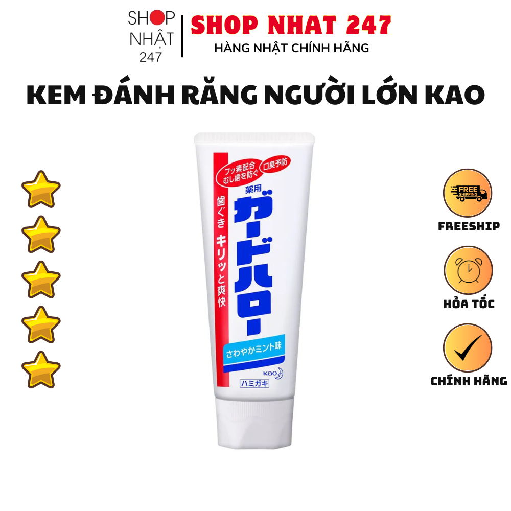 [Hỏa Tốc HN] Kem đánh trắng răng cho người lớn KAO 165g nội địa Nhật Bản | Shopee Việt Nam