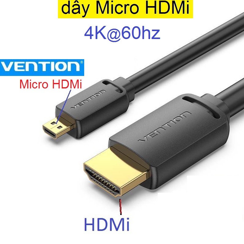 Dây cáp micro hdmi 4K@60Hz Vention AGiB - Micro hdmi to hdmi | Shopee ...