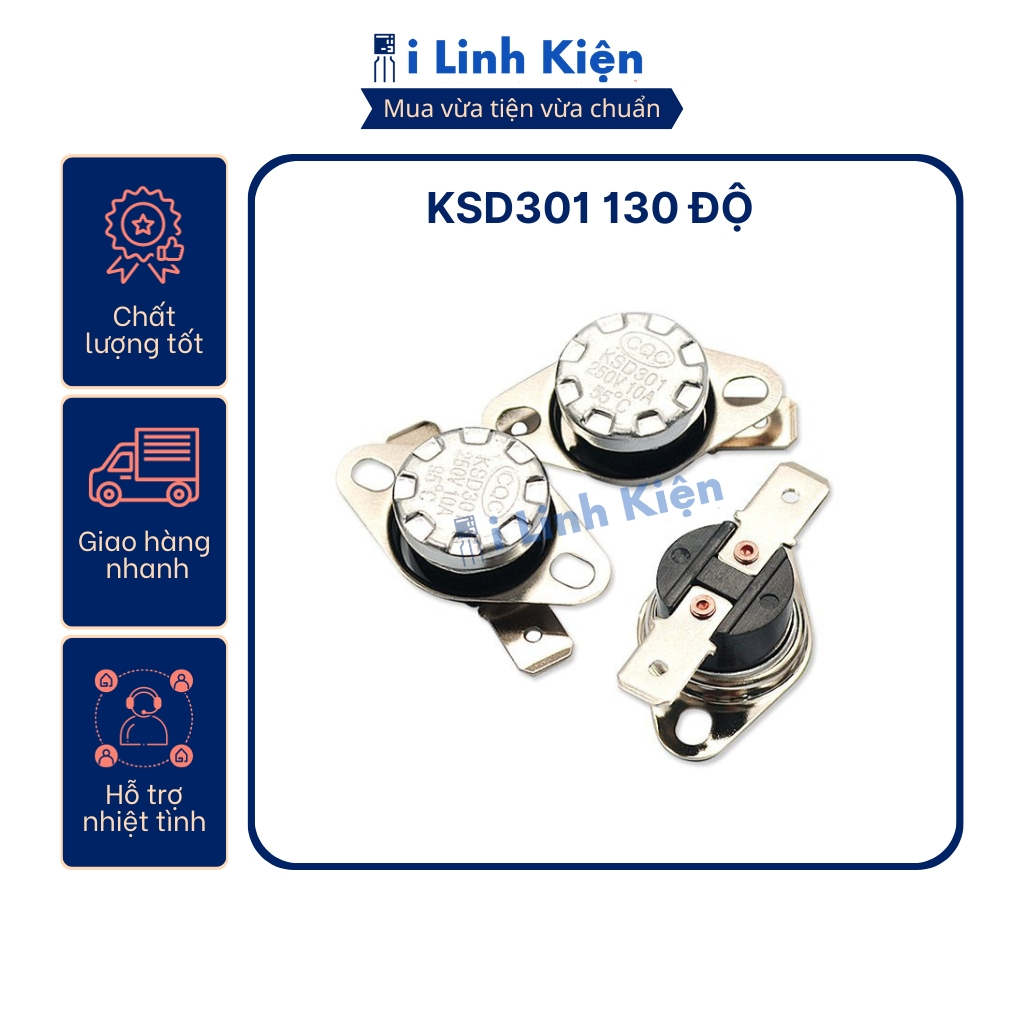 Rơ le nhiệt KSD301 130 độ 10A 250V thường đóng chất lượng tốt. | Shopee ...