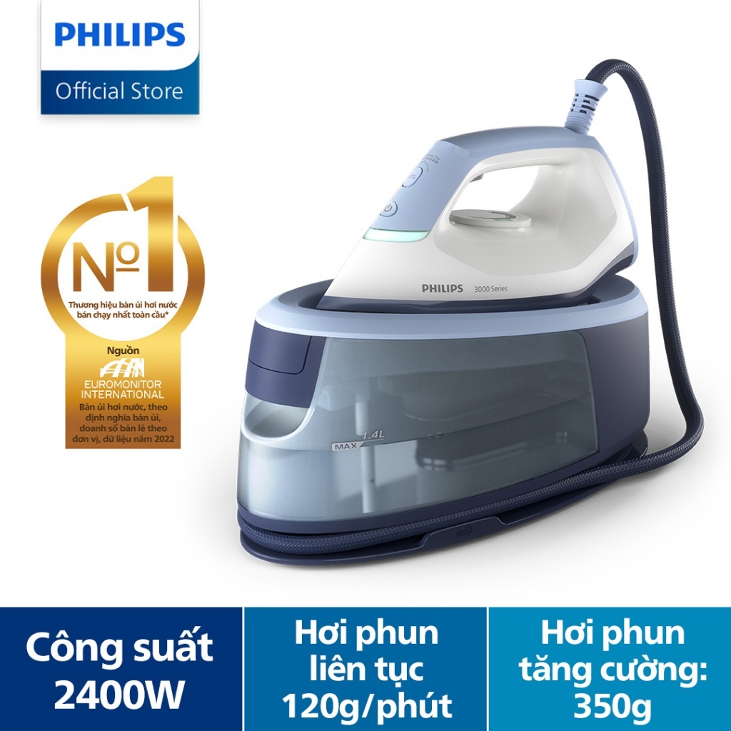 Bàn ủi hơi nước Philips PSG3000/20 mặt đế Ceramic, công suất 2400W - Hàng chính hãng | Shopee ...