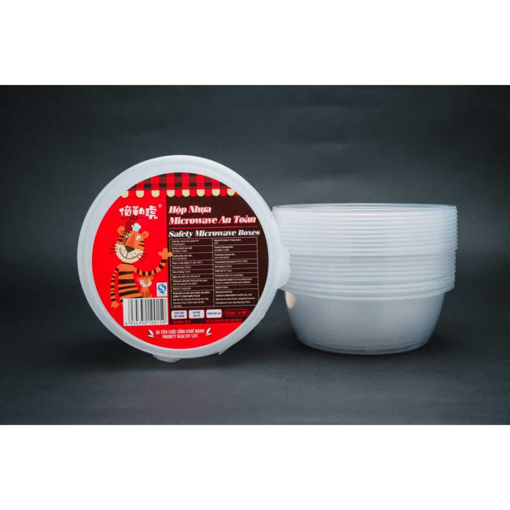 Hộp Nhựa Thực Phẩm Microwave An Toàn (625ML) Lock 10 Hộp - Hôp Tròn ...