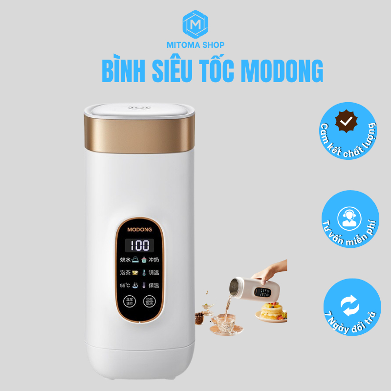 Ấm đun nước mini, bình giữ nhiệt hâm nóng Modong dung tích 650ml, lõi ...