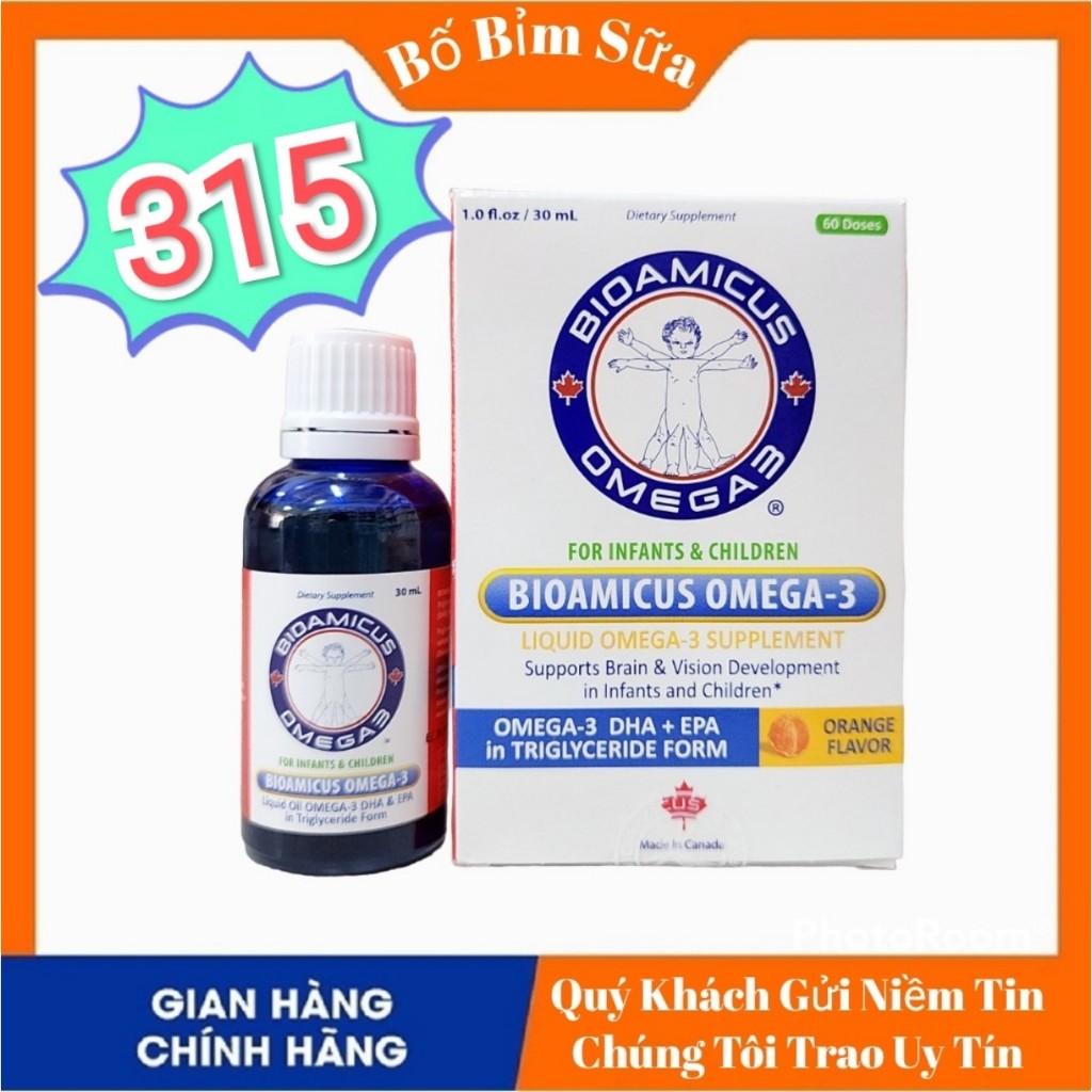 Omega 3 Bioamicus Bổ Sung DHA + EPA Hỗ Trợ Bé Phát Triển Trí Não Và Mắt ...