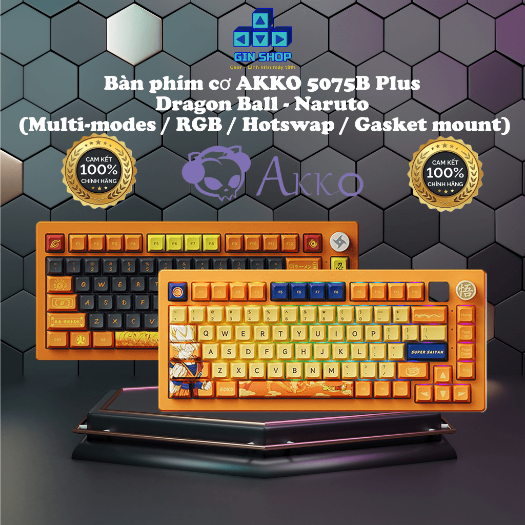 Bàn phím cơ AKKO 5075B Plus Dragon Ball -Naruto (Multi-modes / RGB ...