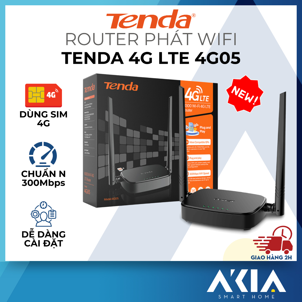 Router Wifi Tenda 4G LTE 4G05/ 4G03 - Dùng sim 4G, Tốc độ 300Mbps, Kết ...