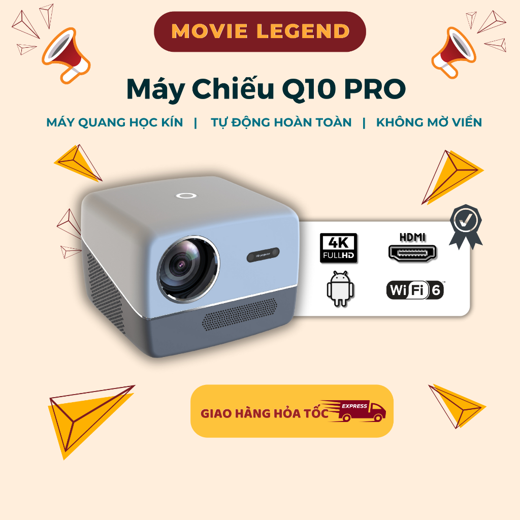 Máy Chiếu Mini Movie Legend Q10 PRO Full HD | Máy Quang Học Kín | Chống Bụi | Chống Ồn | Không ...