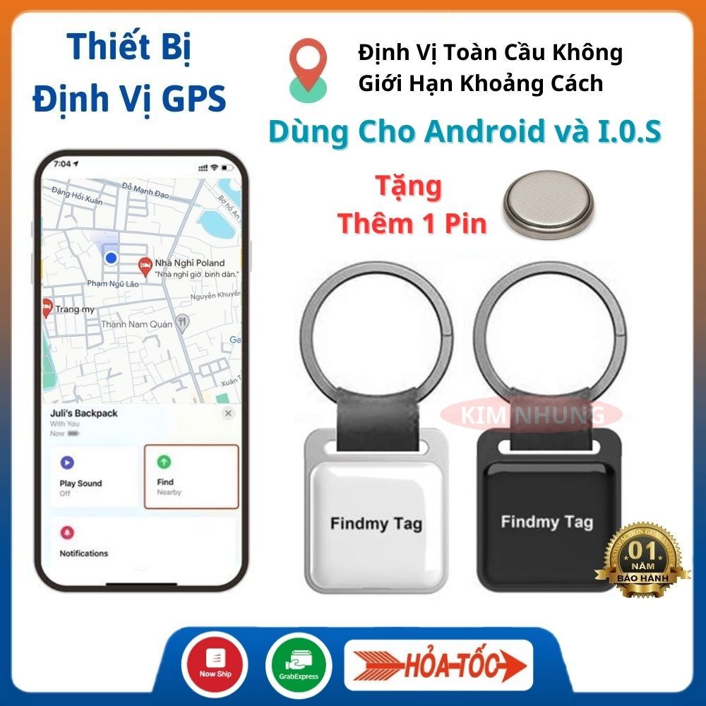 Thiết Bị Định vị GPS Find my Tag mini không dây siêu nhỏ giấu kín thông ...