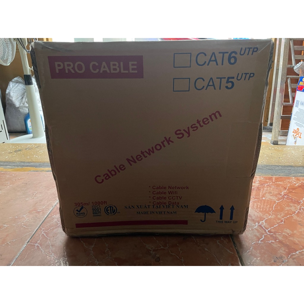 Thùng cáp mạng Lan 5e UTP 305m - Chính hãng, bảo hành 24 tháng | Shopee Việt Nam