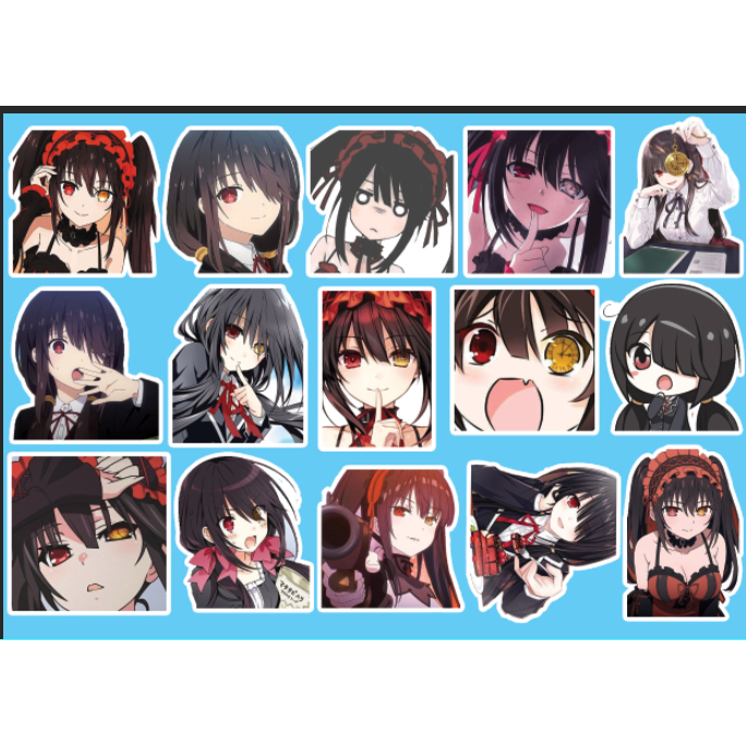 [Date A Live] - Set 10/15 Sticker Kurumi / Kurumi Tokisaki anime ...