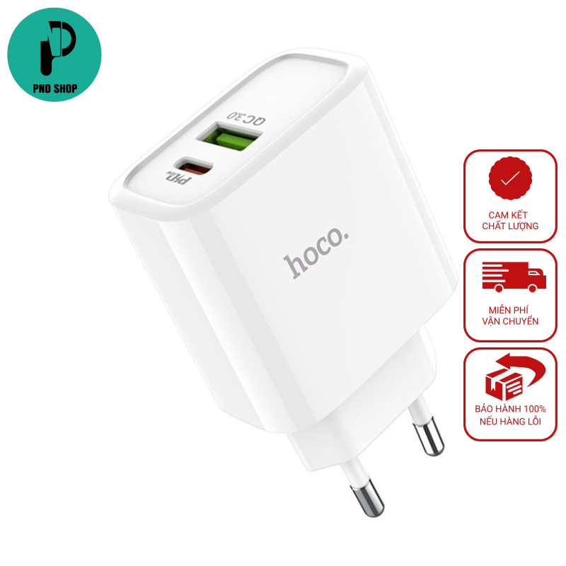 Củ Sạc Nhanh 20w Hoco C80 2 Cổng Đầu Vào usb và type c Chuẩn Sạc Nhanh ...