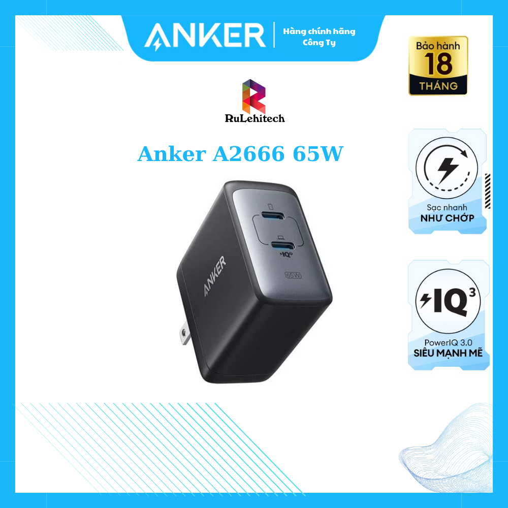 Sạc Anker 65W PowerportIII 2 Cổng C(A2666) | Shopee Việt Nam