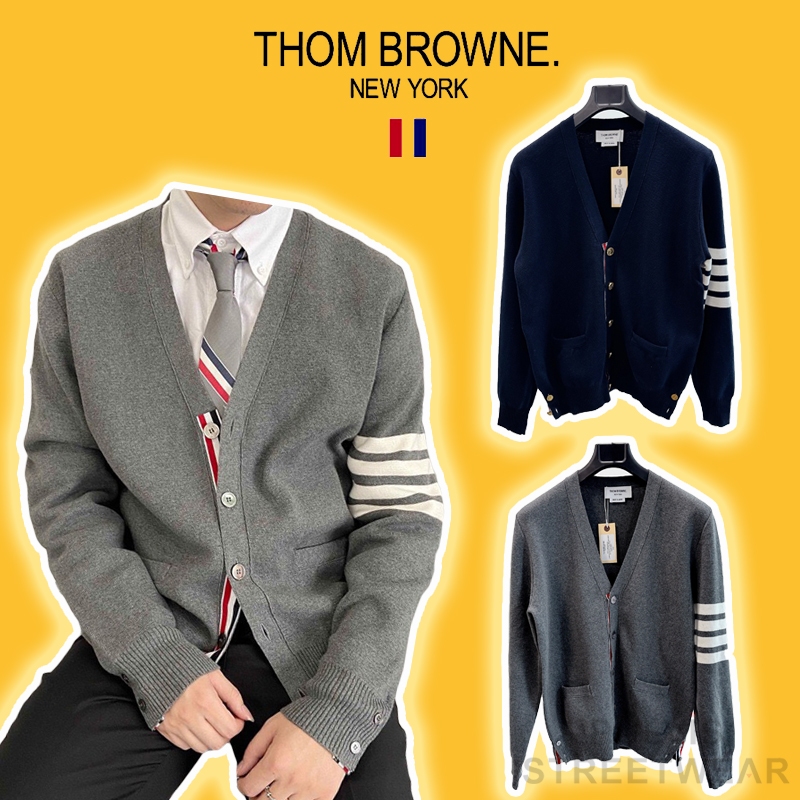 ⚡️[Mirror Quality] - Áo khoác Cardigan TB THOM BROWNE Stitch Ragkan 4-Bar Chất Liệu Vải Len Cao ...