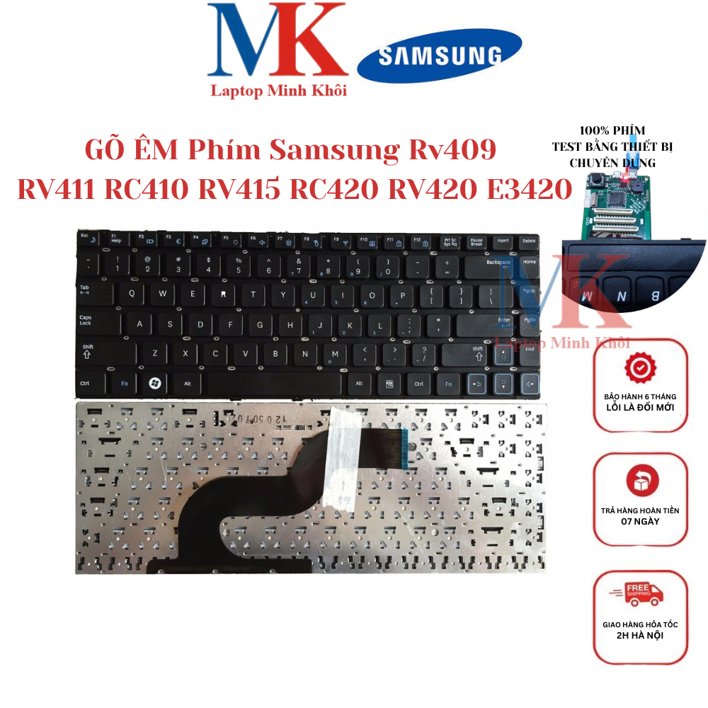 Bàn Phím Samsung Rv409 RV411 RC410 RV415 RC420 RV420 E3420 ZIN(GỖ ÊM ...