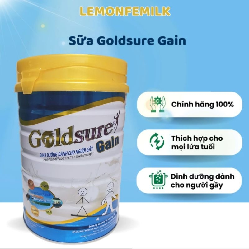 sữa Goldsure Gain (dinh dưỡng dành cho người GẦY) lon900g | Shopee Việt Nam