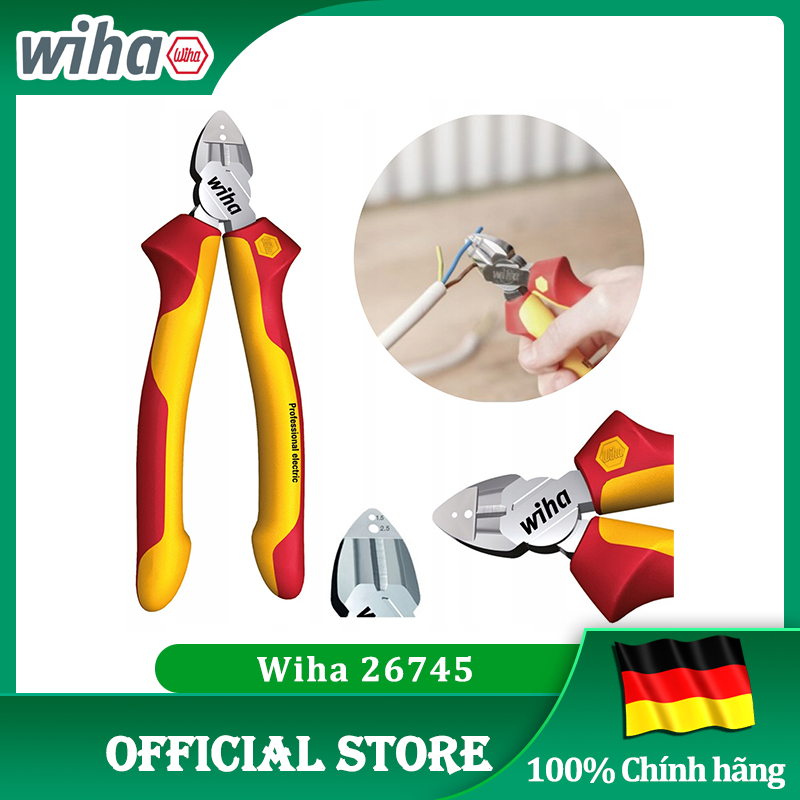 Kìm Cắt Tuốt Dây 160mm Cách Điện 1000 Volt Wiha 26745 [chính hãng Đức ...