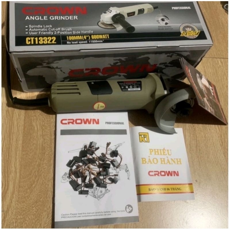 Chổi Than Máy Mài Crown CT13322 Chính Hãng [1 đôi] | Shopee Việt Nam