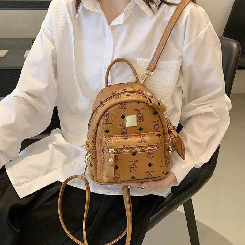 Balo da mini gấu dễ thương hàng Quảng Châu cao cấp | Shopee Việt Nam