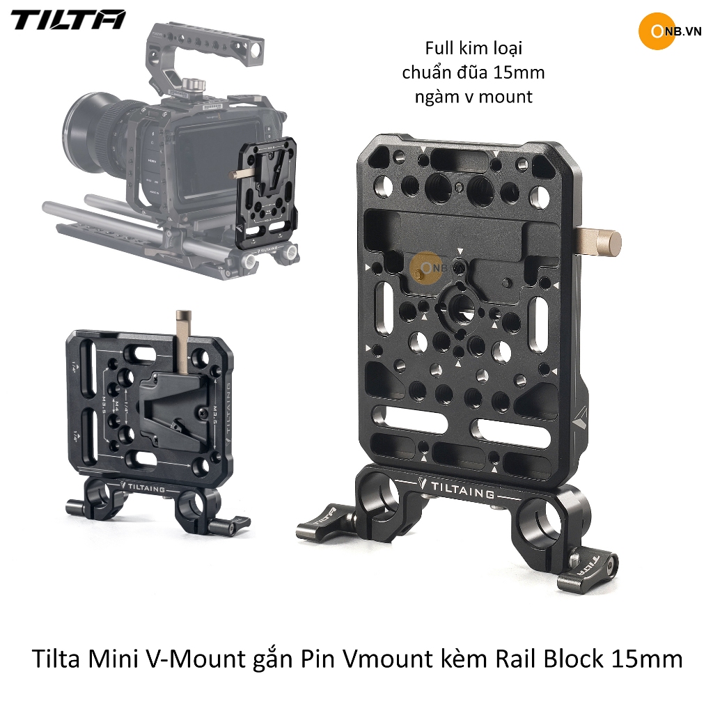 Tilta Mini V-Mount gắn Pin Vmount kèm Rail Block 15mm | Shopee Việt Nam
