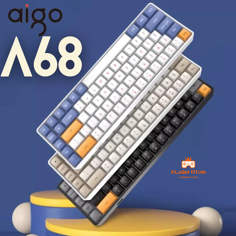 Bàn phím cơ không dây Aigo A68 - Có Hotswap 5pin - Switch đã được lube ...
