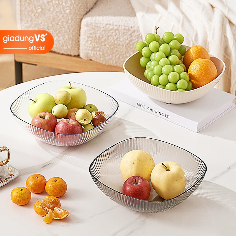 Đĩa để trái cây phòng khách để bàn cao cấp 2024 chất liệu nhựa PET an ...