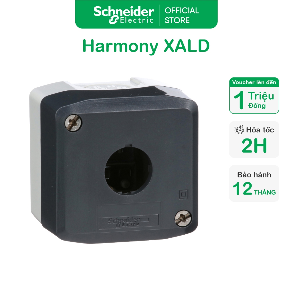 Hộp nút nhấn Schneider chất liệu nhựa Phi 22mm 1 lỗ khoét XALD01 XALK01 ...