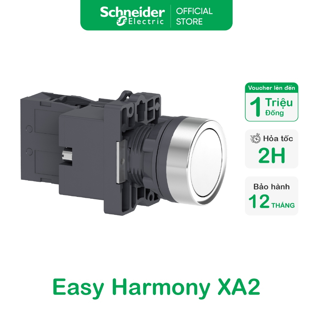 Nút Nhấn Nhả Có Đèn 1NC Phi 22mm 24VAC Schneider XA2EW31B1 XA2EW33B1 XA2EW34B1 XA2EW35B1 ...