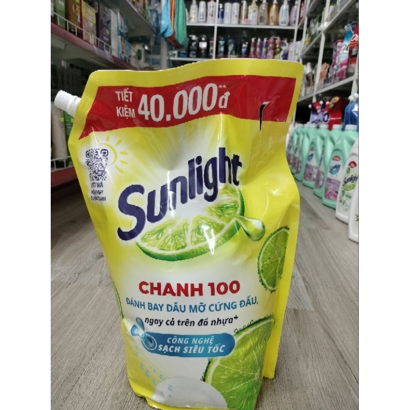 Nước rửa chén Sunlight chanh 100 túi 3.6L | Shopee Việt Nam