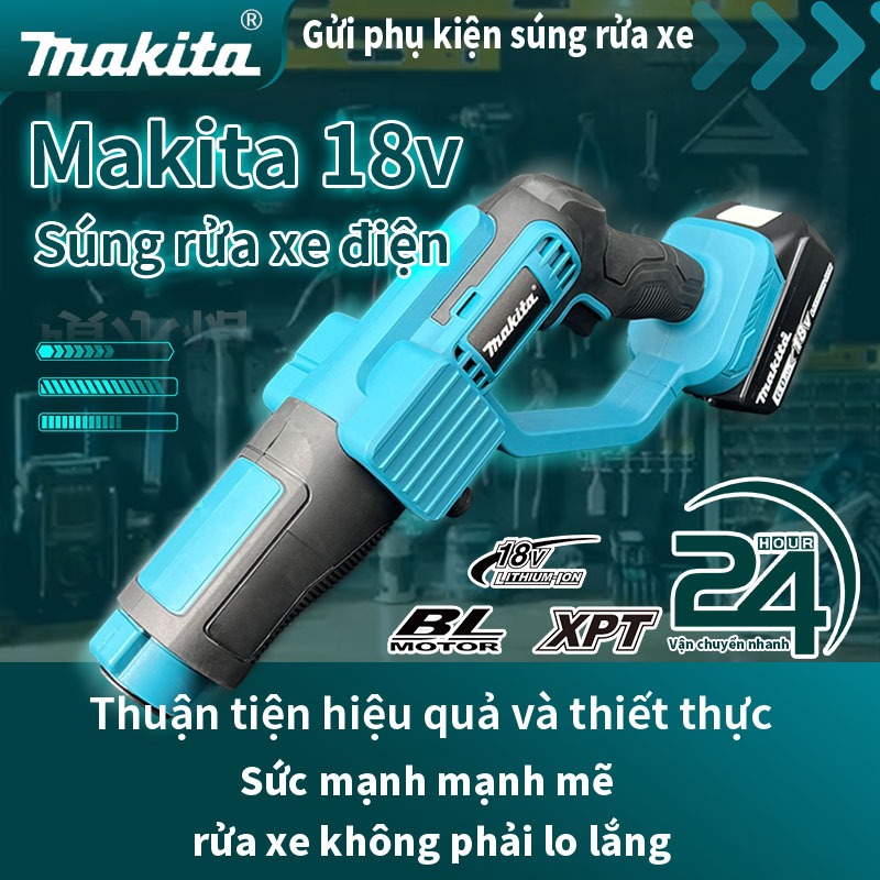 Súng rửa xe cao áp Makita 18V Máy rửa xe có thể sạc lại Máy rửa xe công suất cao | Shopee Việt Nam