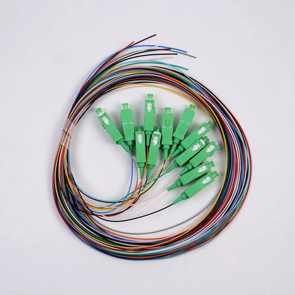 Dây hàn quang SC/APC, SC/UPC 1,5m, 0.9mm( Fiber oftic pigtail ) 12 sợi ...
