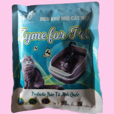 Men khử khuẩn cát vệ sinh mèo Zyme for pet diệt mầm bệnh, mùi hôi phân nước tiểu trong cát mèo ...