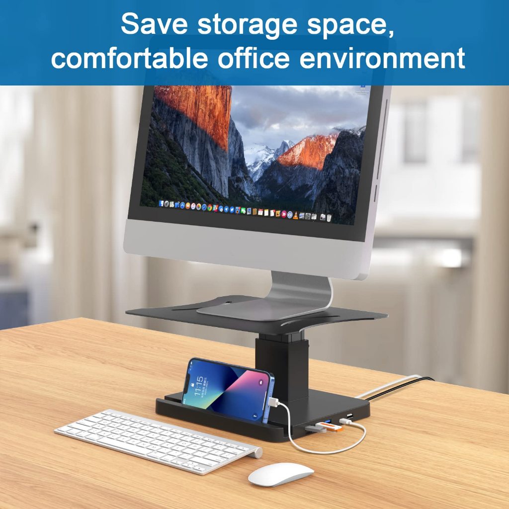 Đế kê cao màn hình công nghệ tủy chỉnh độ cao cổng USB Monitor Stand ...