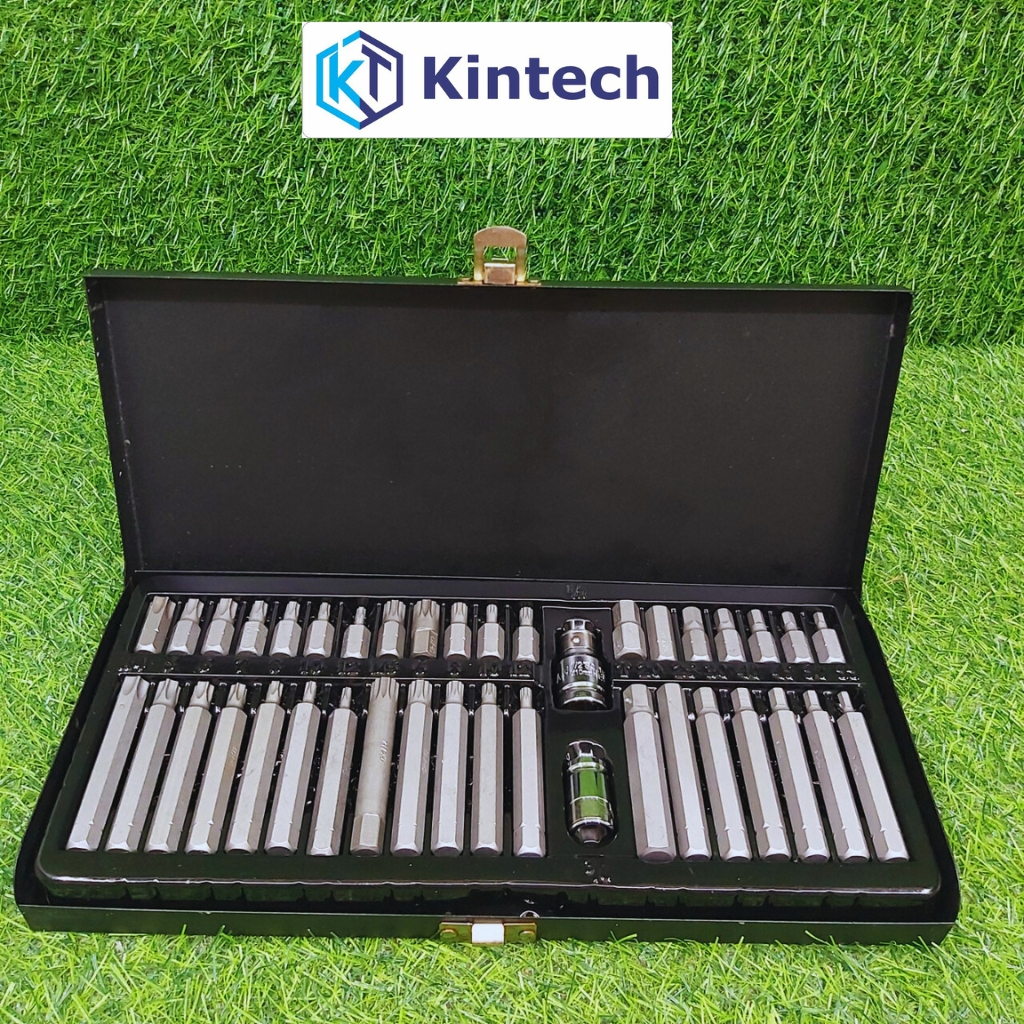 Bộ khẩu hoa thị, lục giác 40PC, bộ hộp sắt Kintech | Shopee Việt Nam