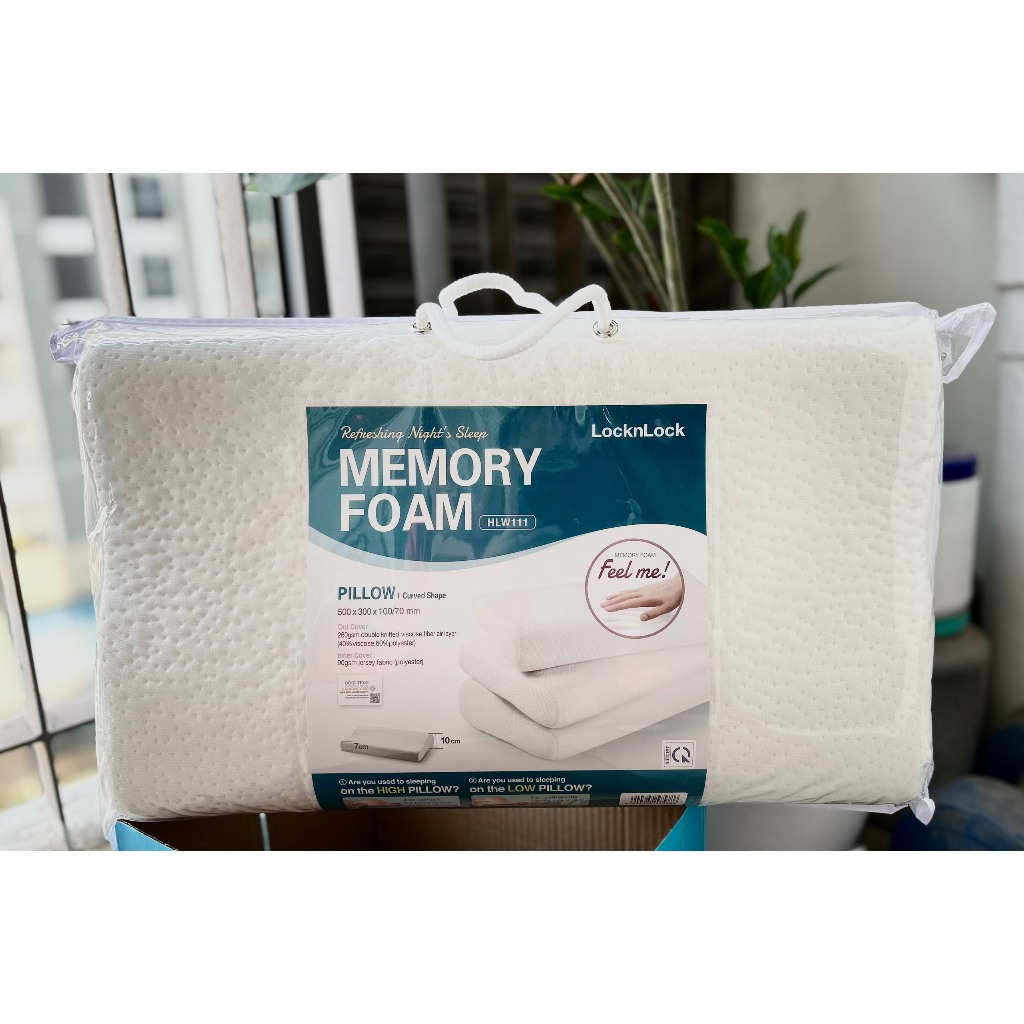 Gối Memory foam 50D hình cong Lock&Lock HLW111, kích thước 500*300 ...