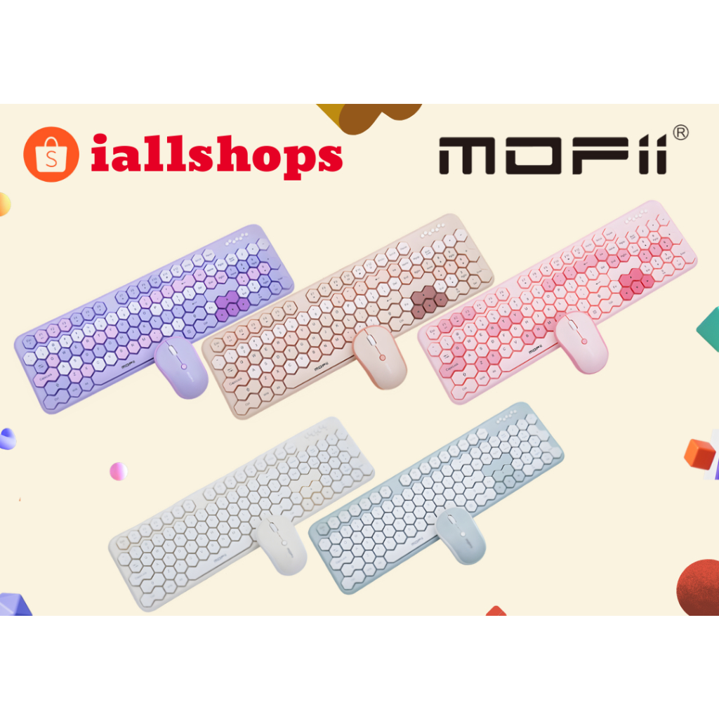 COMBO BÀN PHÍM VÀ CHUỘT KHÔNG DÂY (2.4Ghz) MOFII HONEY S COLORFUL ...