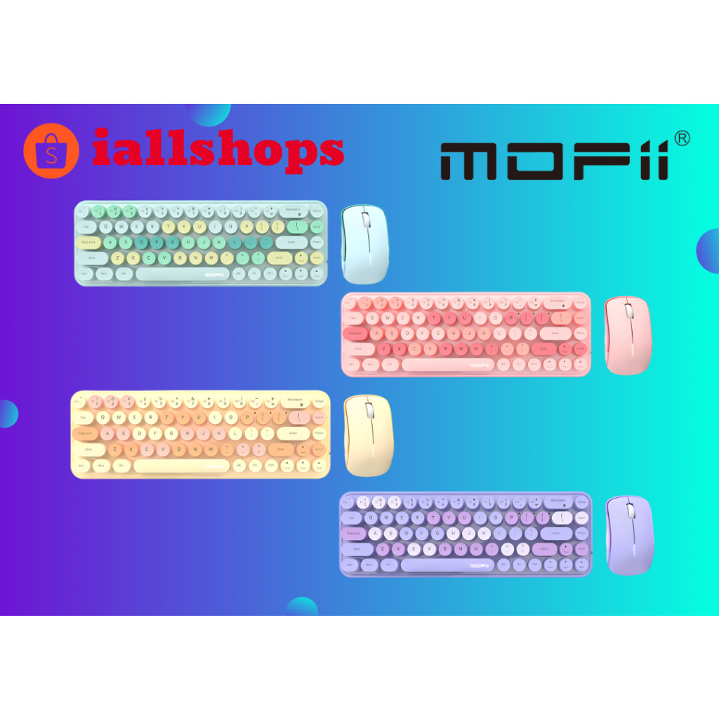 COMBO BÀN PHÍM VÀ CHUỘT KHÔNG DÂY (2.4Ghz) MOFII FERRIS COLORFUL SMK ...