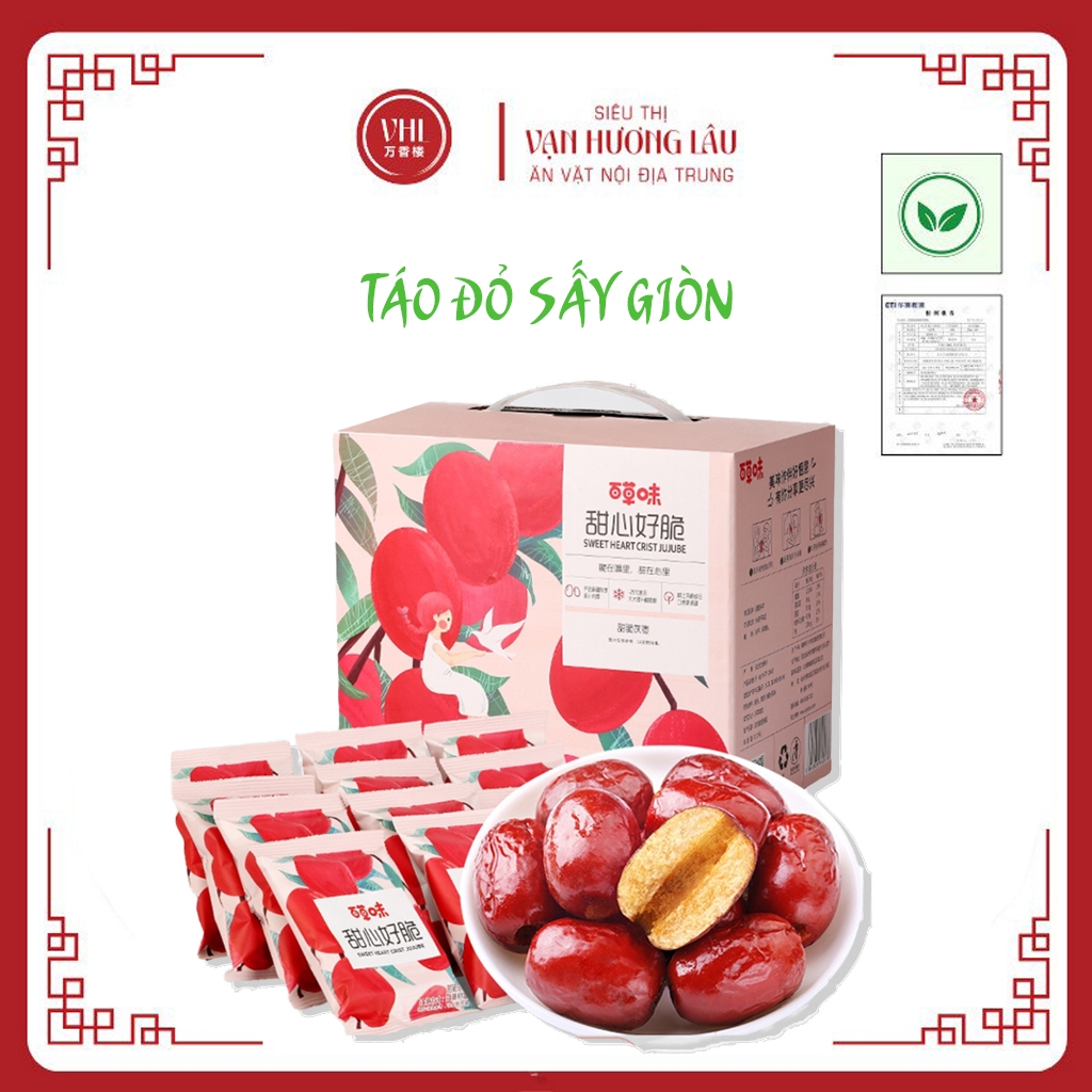 Táo Đỏ Sấy Giòn Tân Cương Thơm Ngon Bổ Dưỡng Túi 105g - 3 gói 35g | Shopee Việt Nam