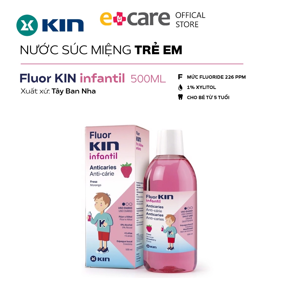 Nước súc miệng FLUOR KIN CHILDREN INFANTIL ngừa sâu răng 500ml | Shopee ...