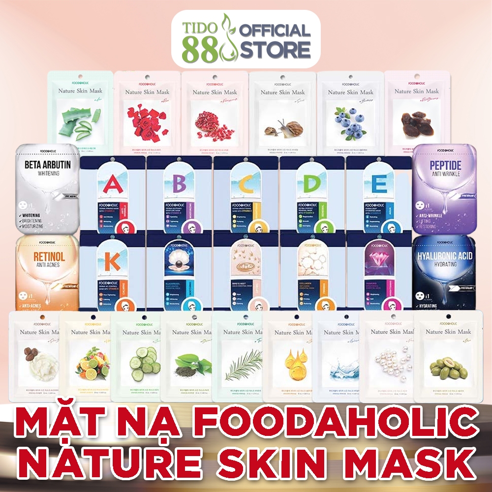 Mặt nạ giấy Foodaholic cấp ẩm, nâng cơ, chăm sóc da toàn diện 23g NPP ...