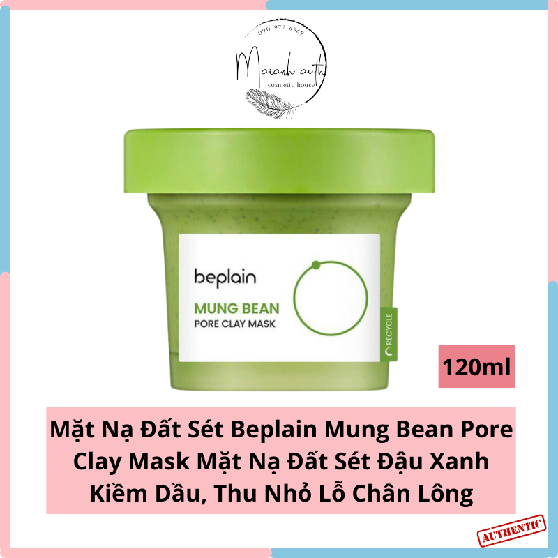 Mặt Nạ Đất Sét Đậu Xanh Beplain Pore Clay Giảm Mụn Đầu Đen Cho Da 120ml ...