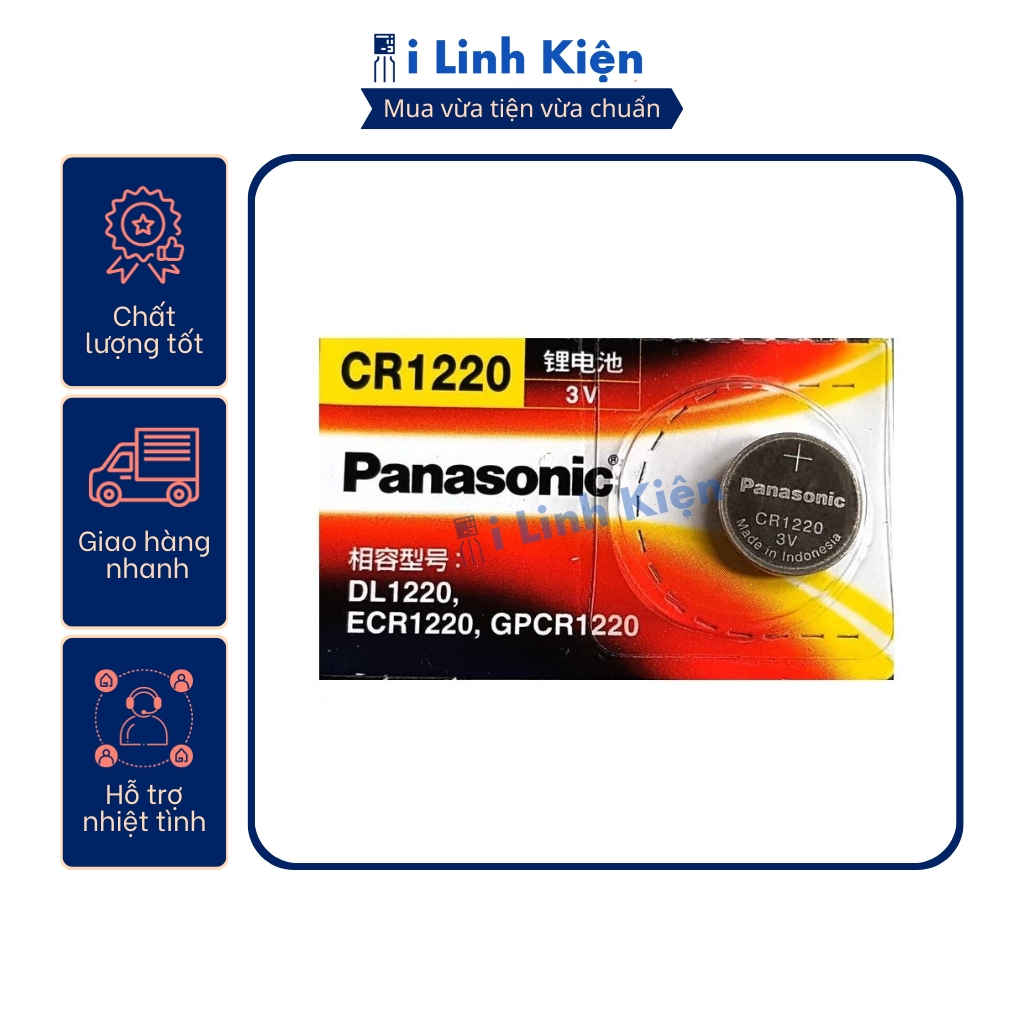 Pin CR1220 Panasonic chính hãng chất lượng tốt | Shopee Việt Nam