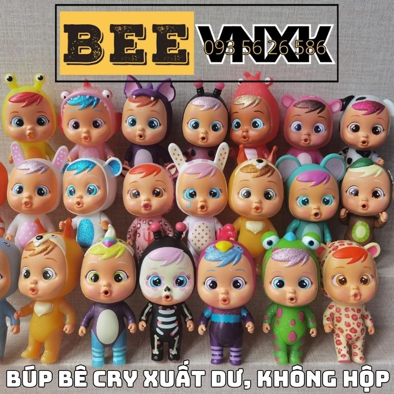 5 Búp bê Cry 13cm không trùng mẫu, tặng kèm phụ kiện - Đồ chơi xuất dư ...