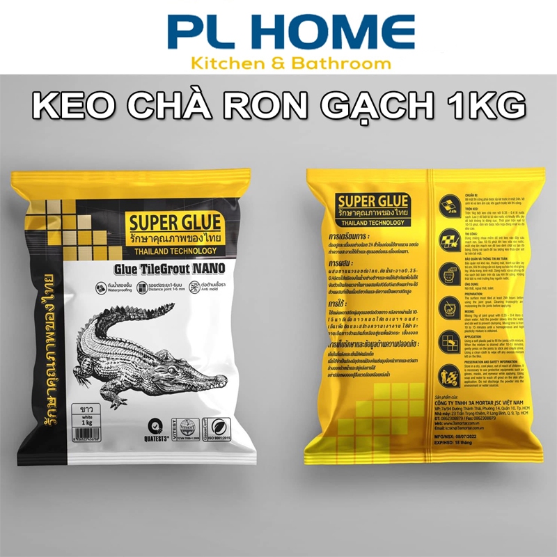 Keo chà ron cá sấu Super Glue - Công nghệ Thái Lan bịch 1kg dùng trét ron gạch | Shopee Việt Nam