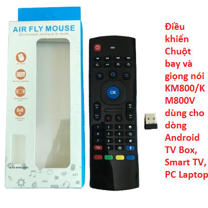 Điều khiển Chuột bay và giọng nói KM800/KM800V dùng cho tất cả các dòng Android TV Box, Smart TV ...
